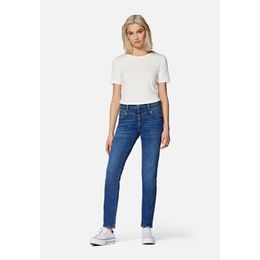 Skinny-fit-Jeans Mavi "// Label-Detail Modell "Sophie"", Damen, Gr. 26, Länge 34, blau (mid shaded blau str), Stoff, 87% Baumwolle, 11% Polyester, 2% Elasthan, skinny fit lang, Jeans, Schmale Jeans