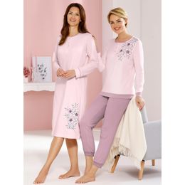 w&auml;schepur Schlafanzug W&Auml;SCHEPUR, Damen, Gr. 36/38, rosa (hellros&eacute;, mauve, bedruckt), 60% Baumwolle, 40% Polyester, Homewear-Sets Schlafanzug