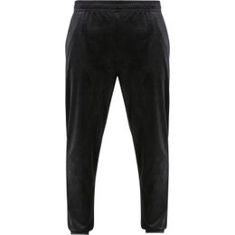 Jogginghose Urban Classics "Urban Classics Velvet Trackpants", Herren, Gr. 3XL, US-Gr&ouml;&szlig;en, schwarz, 93% Polyester, 7% Elasthan, unifarben, normal, Hosen Jogginghose