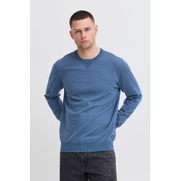Longpullover Blend "BHBruton", Damen, Gr. L, blau (copen blau), 100% Polyester, meliert, regular fit normal, Rundhals, eingesetzt, Pullover Longpullover, Stilvoller melierter Strickpullover