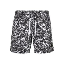 Badeshorts Urban Classics "Urban Classics Herren Pattern Swim Shorts", Herren, Gr. XXL, US-Größen, tattoo aop, 100% Polyester, Badehosen Badeshorts