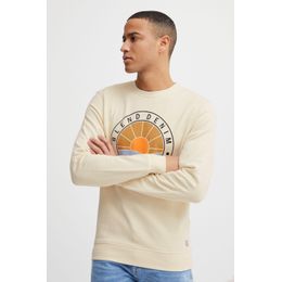 Longpullover Blend "BHClios", Herren, Gr. M, cloud cream, Sweatware, 100% Baumwolle, regular fit normal, Rundhals, eingesetzt, Pullover, Klassisches Sweatshirt mit Rundhalsausschnitt