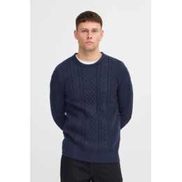 Strickpullover Blend "BHPullover", Herren, Gr. L, marineblaus, Grobstrick, 80% Polyacryl, 20% Baumwolle, Basic, regular fit normal, Rundhals, Pullover, Klassischer Grobstrickpullover