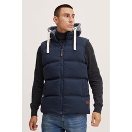 Steppweste Blend "BHJens", Herren, Gr. M, blau (navy), 80% Polyester, 20% Baumwolle, unifarben, regular fit normal, Westen Steppweste, Weste mit abnehmbarer Kapuze