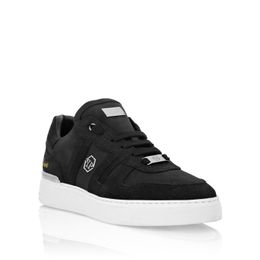 Sneaker Philipp Plein "Cocco Crocco Gepr&auml;gt", Herren, Gr. 42, Normalschaft, 02, schwarz, Schuhe Sneaker