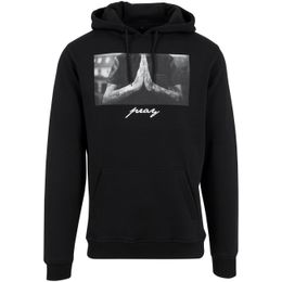 MisterTee Herren Sweatshirt "MisterTee Herren Pray Hoody"schwarz, Gr. XS, unifarben, 65% Baumwolle, 35% Polyester, Sweatshirts
