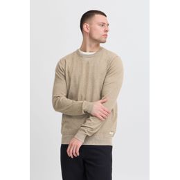 Longpullover Blend "BHBruton", Herren, Gr. L, cornstalk, 100% Polyester, meliert, regular fit normal, Rundhals, eingesetzt, Pullover Longpullover, Stilvoller melierter Strickpullover