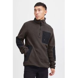 Blend Herren Sweatshirt "BHLaurup"iron gate, Gr. XXXL, unifarben, 100% Polyester, Sweatshirts, Gemütlicher Teddy-Troyer mit Reißverschluss