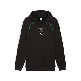 Hoodie Puma "Puma x ASTON MARTIN ARAMCO F1 TEAM Hoodie Herren", Herren, Gr. L, schwarz, Obermaterial: 67% Baumwolle, 33% Polyester; Kapuzenfutter: 33% Polyester, 67% Baumwolle; Ärmelbund: 97% Baumwolle, 3% Elasthan; Oberer Bund: 97% Baumwolle, 3% Elasthan, normal, Sweatshirts Hoodie