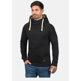 Kapuzenpullover Blend "BHSales", Herren, Gr. M, schwarz, Sweatware, 60% Baumwolle, 40% Polyester, unifarben, regular fit, ohne Ausschnitt, eingesetzt, Pullover, Kapuzensweatshirt mit Cross-Over Kragen