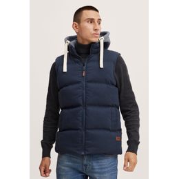 Steppweste Blend "BHJens", Herren, Gr. XL, navy, 80% Polyester, 20% Baumwolle, unifarben, regular fit normal, Westen Steppweste, Weste mit abnehmbarer Kapuze