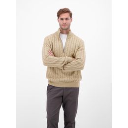 Troyer Lerros, Herren, Gr. M, classic navy, Strick, Obermaterial: 88% Schurwolle, 12% Kaschmir, unifarben, regular fit normal, ohne Ausschnitt, Rippbündchen, Pullover, mit Zopfmuster