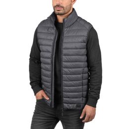 Steppweste Blend "BHNille", Herren, Gr. M, grau (ebony grau), 100% Nylon, unifarben, regular fit normal, Westen, Weste mit Stehkragen