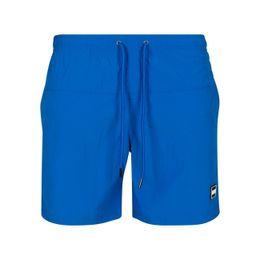 Badeshorts Urban Classics "Urban Classics Herren Block Swim Shorts", Herren, Gr. L, US-Größen, cobalt blau, 100% Polyamid, Badehosen Badeshorts