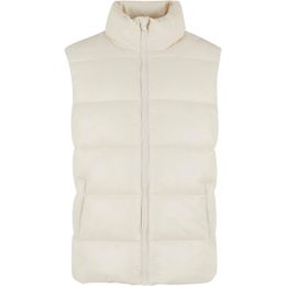 Steppweste Urban Classics "Urban Classics Recycled Big Puffer Vest", Herren, Gr. L, sandwei&szlig;, 100% Polyamid, Westen Steppweste