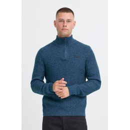 Blend Herren Troyer "BHMPatti"marineblaus melange, Gr. XL, unifarben, Grobstrick, 100% Polyacryl, Pullover, Klassischer Troyer mit Rei&szlig;verschluss