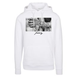 Hoodie MisterTee "MisterTee Herren Pray 2.0 Hoody", Herren, Gr. M, wei&szlig;, 65% Baumwolle, 35% Polyester, unifarben, Sweatshirts Hoodie