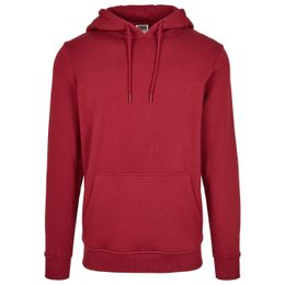 Sweatshirt Urban Classics "Urban Classics Herren Organic Basic Hoody", Herren, Gr. L, burgundy, 100% Baumwolle, unifarben, Sweatshirts Sweatshirt