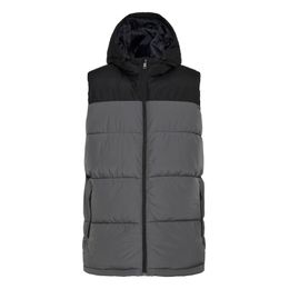 Steppweste Blend "BHBANK", Herren, Gr. M, iron gate, 100% Polyester, Basic, regular fit normal, Westen Steppweste, Stilvolle Basic Steppweste mit Taschen