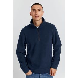 Troyer Blend "BHSweatshirt", Herren, Gr. M, blau (marineblaus), Sweatware, 100% Polyester, unifarben, regular fit normal, ohne Ausschnitt, eingesetzt, Pullover, Stilvoller Sweat-Troyer mit Stehkragen