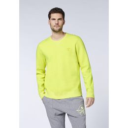 Sweatshirt Chiemsee, Herren, Gr. M (48/50), gelb (safety gelb), 60% Baumwolle, 40% Polyester, Rundhals, Sweatshirts