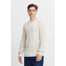 Strickpullover Blend "BHPullover", Herren, Gr. L, vanilla ice, Grobstrick, 80% Polyacryl, 20% Baumwolle, Basic, regular fit normal, Rundhals, Pullover, Klassischer Grobstrickpullover