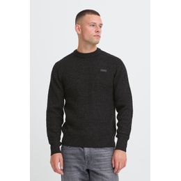 Strickpullover Blend "BHMPattax", Herren, Gr. L, charcoal mix, Grobstrick, 100% Polyacryl, unifarben, normal normal, Rundhals, Pullover, Klassischer Grobstrickpullover