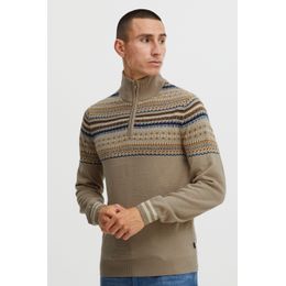 Strickpullover Blend "BHGrote", Herren, Gr. XL, crockery, Feinstrick, 85% Polyacryl, 15% Wolle, gemustert, regular fit normal, ohne Ausschnitt, Pullover, Stilvoller Feinstrick-Troyer