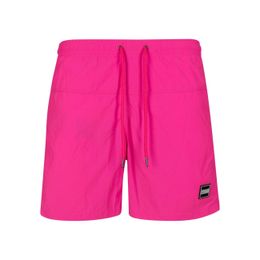 Urban Classics Herren Badeshorts "Urban Classics Herren Block Swim Shorts"neonpink, Gr. L, 100% Polyamid, Badehosen