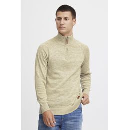 Blend Herren Troyer "BHDanovan"bone wei&szlig;, Gr. L, Feinstrick, 50% Baumwolle, 50% Polyacryl, Pullover, Strickpullover in MeLange-Optik