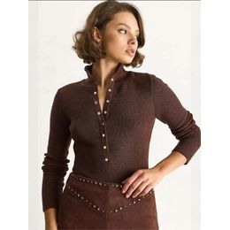 Bianco Lucci Sweater female Brown size S/L