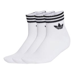 adidas originals Socks '3-Stripes Ankle 3 Pairs' female White size M