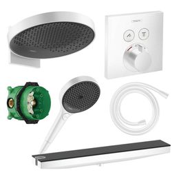 Hansgrohe ShowerSelect Unterputz-Duschsystem mit Thermostat, 01800180+Set4,