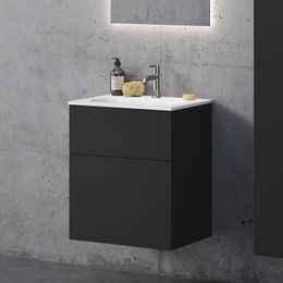neoro n50T46 Unterschrank B: 60 cm mit 2 Ausz&uuml;gen, Waschtisch softcube wei&szlig; matt,, BN0080BM,