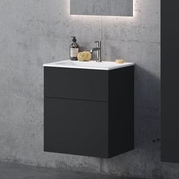 neoro n50T46 Unterschrank B: 60 cm mit 2 Ausz&uuml;gen, Waschtisch eckig wei&szlig;,, BN0073BM,