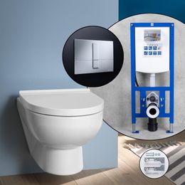 Duravit No.1 Compact Komplett-SET Wand-WC mit neeos Vorwandelement,, 2575090000+16791CR#SET,