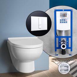 Duravit No.1 Compact Komplett-SET Wand-WC mit neeos Vorwandelement,, 2575090000+16791WH#SET,