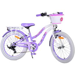 TPFSports Lovely Kinderfahrrad - M&auml;dchen - 20 Zoll - 2 Handbremsen - 7 G&auml;nge - Lila