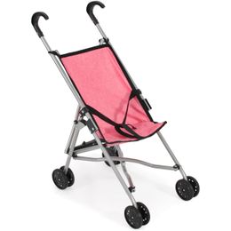 Bayer Chic 2000 Puppenbuggy CHIC2000 "Mini-Buggy", rosa (melange pink), Puppenwagen, KinderB:28cm H:55cm T:51cm, Kunststoff, Polyester, Stahl, B:28cm H:55cm T:51cm