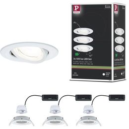 Paulmann LED Einbauleuchte "LED Einbauleuchte Nova Coin rund 84mm 50", weiß, 3, Ø 8,4cm, 3 Stk., Leuchten