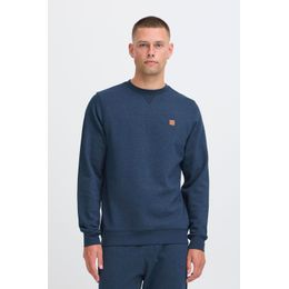 Rundhalspullover Blend "BHPova", Herren, Gr. XL, marineblaus melange, Sweatware, 60% Baumwolle, 40% Polyester, unifarben, normal normal, Rundhals, Pullover Rundhalspullover, Klassischer Sweatpullover mit Rundhalsausschnitt