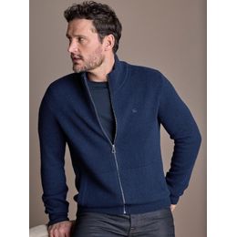 Strickpullover Lerros "Lerros Strickjacke aus Woll-Kaschmir-Mix, stilvoll und lässig", Damen, Gr. XXL, classic navy, 88% Wolle, 12% Kaschmir, Rundhals, Pullover Strickpullover