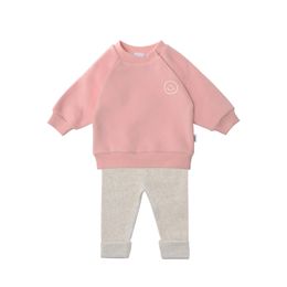 Sweatanzug Liliput "Smiley", M&auml;dchen, Gr. 98/104, rosa (rosa, grau), 80% Baumwolle, 20% Polyester, bedruckt, Sportanz&uuml;ge, bestehend aus Leggings und Sweatshirt
