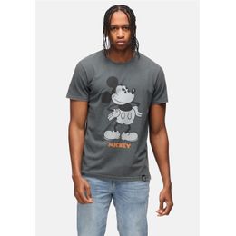 T-Shirt Recovered "Disney Mickey Mouse Vintage Hand On Hips Washed", Damen, Gr. S, schwarz, 100% Baumwolle, bedruckt, normal, Rundhals, Shirts T-Shirt, im angesagten Vintage-Stil