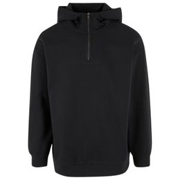 Sweater Urban Classics "Urban Classics Herren Zipped High Neck Hoody", Herren, Gr. M, schwarz, 80% Baumwolle, 20% Polyester, unifarben, Sweatshirts Sweater