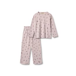 Jogginghose Wheat "Wheat Nightwear Picoting Mila", M&auml;dchen, Gr. 110, Normalgr&ouml;&szlig;en, soft lila flowers, 100% Baumwolle, normal, Hosen Jogginghose