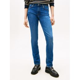 Slim-fit-Jeans Tommy Hilfiger "DNM FLO SLIM RW", Damen, Gr. 34, Länge 30, flo, Denim/Jeans, Obermaterial: 99% Baumwolle, 1% Elasthan, slim fit, Jeans Slim-fit-Jeans