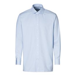 Businesshemd OLYMP "OLYMP Luxor 24/Seven, modern fit, Businesshemd, Global Kent", Jungen, Gr. 43, Normaler Arm, bleu, 64% Baumwolle, 27% Polyester, 9% Elasthan, Hemden