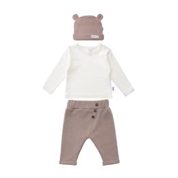 Sweatanzug Liliput, M&auml;dchen, Gr. 74, wei&szlig; (wei&szlig;, beige), 90% Baumwolle, 10% Polyester, Sportanz&uuml;ge, bestehend aus Hose, M&uuml;tze und Langarmshirt