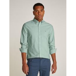 Langarmhemd Tommy Hilfiger "SOLID HERITAGE OXFORD Regular Fit SHIRT", Herren, Gr. XXL, N-Gr, grün (nouveau grün), Web, Obermaterial: 100% Baumwolle, Hemden